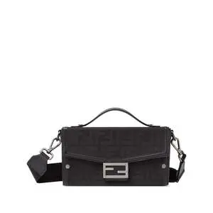 Fendi Calf Leather Satchel Bag - Black