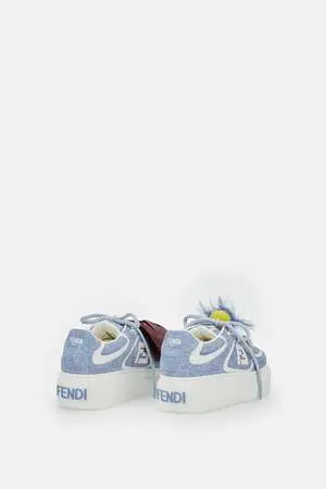Fendi Match Denim Sneakers With Charms - Multicolor