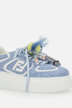 Fendi Match Denim Sneakers With Charms - Multicolor