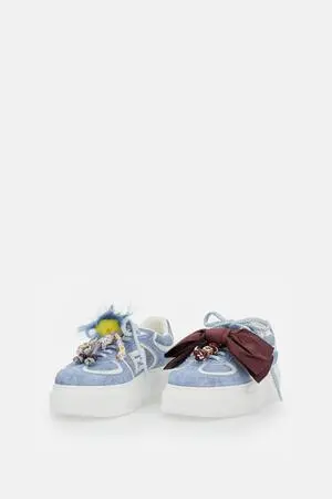 Fendi Match Denim Sneakers With Charms - Multicolor