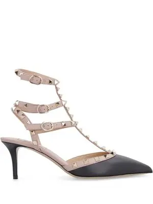 Valentino Garavani Rockstud 65 Caged Pumps - Black