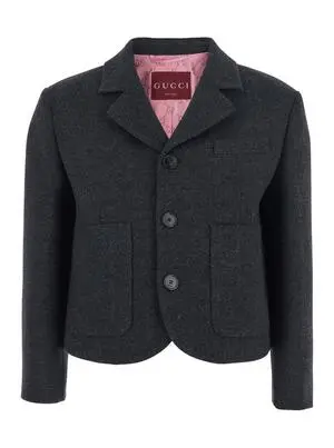 Gucci Single-breasted Wool Jacket With Notched Lapels
