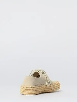 Loewe Raffia And Suede Lace-up Sneakers - Gray