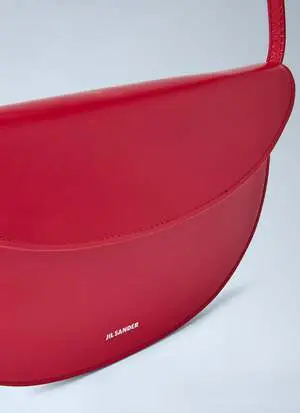 JIL SANDER Curve Wallet With Strap - Red