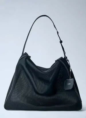 Max Mara Large Mesh Shoulder Bag - Black