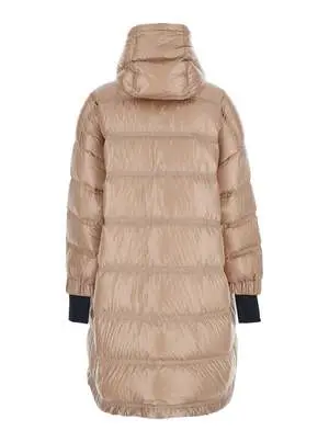 Moncler Quilted Down Jacket With Drawstring Hood - Multicolor