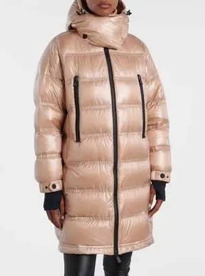 Moncler Quilted Down Jacket With Drawstring Hood - Multicolor