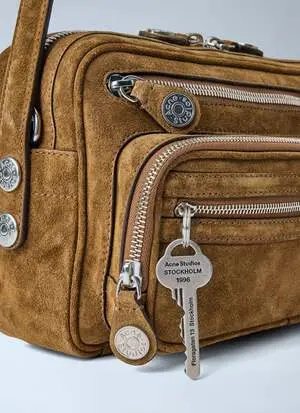 Acne Studios Camero Suede Shoulder Bag - Brown