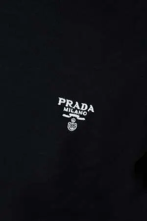 Prada Black Knitwear Polo Shirt