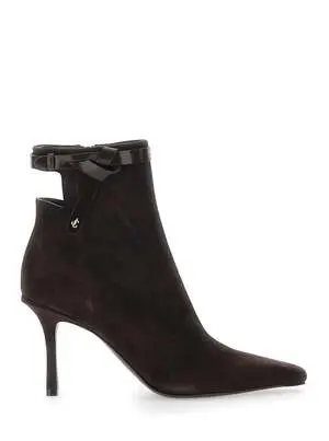 JIMMY CHOO Suede Ankle Boots With Knot Detailing - Multicolor