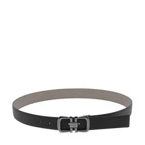 FERRAGAMO FERRAGAMO Adjustable Woven Leather Belt With Engraved Buckle Brown