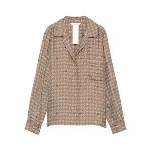 MAX MARA MAX MARA Brown Patterned Silk Shirt