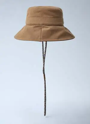 Moncler Logo Patch Bucket Hat - Brown