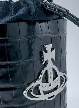 VIVIENNE WESTWOOD Daisy Drawstring Bucket Bag - Black