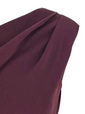 Solace London Irina One-shoulder Draped Neckline Long Dress - Multicolor