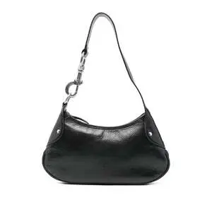 Mulberry Calf Leather Shoulder Bag With Silver-tone Hardware - Black