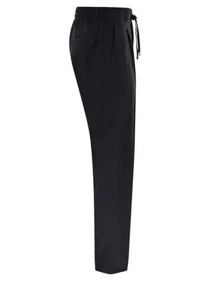 Peserico Virgin Wool Trousers - Blue