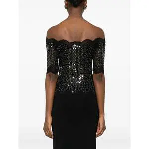 Rabanne Off-shoulder Sequin Embellished Top