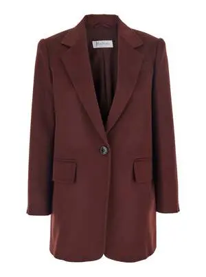 Max Mara Max Mara Wool Single-Breasted Jacket Multicolor
