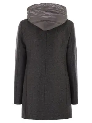 FAY Toggle Coat In Mélange Wool Cloth - Multicolor