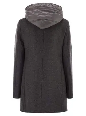 FAY Toggle Coat In Mélange Wool Cloth - Multicolor
