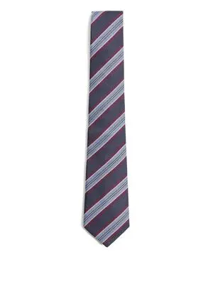 Valentino Garavani Jacquard Regimental Silk Neck Tie - Blue