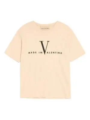Valentino Garavani Cotton T-shirt With Made In Print - Multicolor