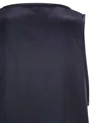 Brunello Cucinelli Stretch Silk Satin Crew Neck Top - Multicolor