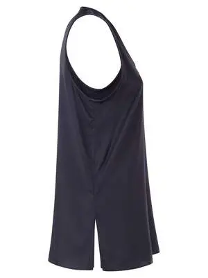 Brunello Cucinelli Stretch Silk Satin Crew Neck Top - Multicolor