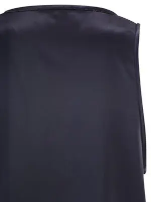 Brunello Cucinelli Stretch Silk Satin Crew Neck Top - Multicolor