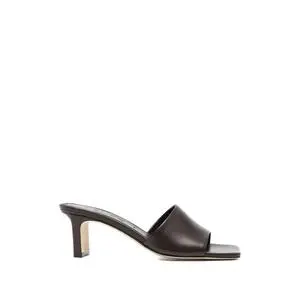 AeydĒ Square Toe Slip-on Heeled Mules - Brown