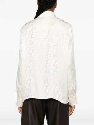 Fendi Ff Monogram Silk Satin Shirt