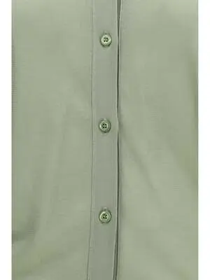 Fendi Crewneck Cardigan With Embroidered Logo - Green