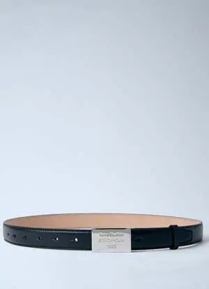 Acne Studios Engraved Logo Leather Belt - Black
