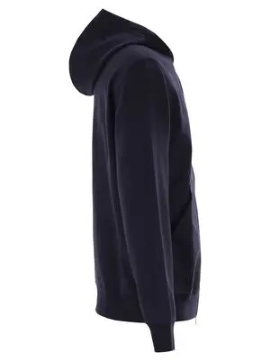 Brunello Cucinelli Cotton Fleece Zip-up Hooded Sweatshirt - Blue