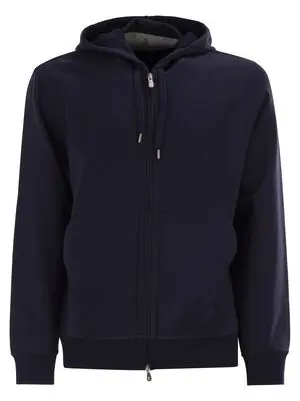 BRUNELLO CUCINELLI BRUNELLO CUCINELLI Cotton Fleece Zip-Up Hooded Sweatshirt