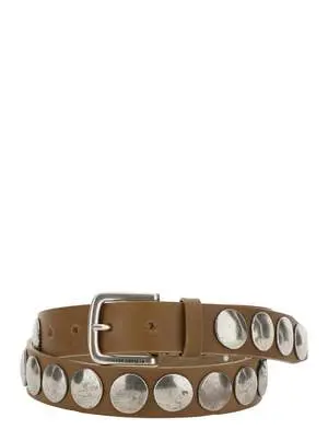 GOLDEN GOOSE Leather Studded Belt - Multicolor