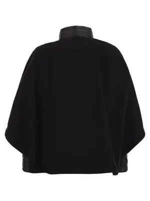 FAY 3-in-1 Double-sided Wool And Cashmere Cape With Removable Padded Jacket - Black