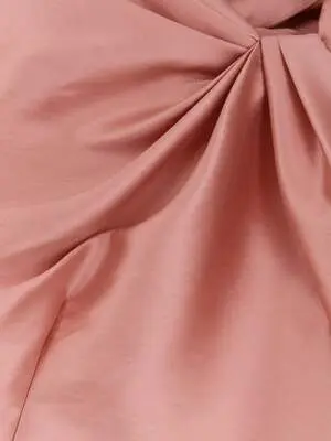Alberta Ferretti Mikado Long Dress With Asymmetrical Bow Detail
