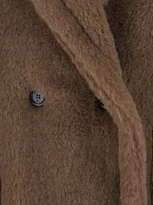 Max Mara Brown Fur Vest With Classic Lapels - Multicolor