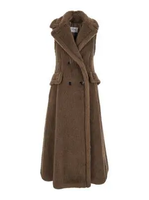Max Mara Sleeveless Coat With Wide Lapels - Multicolor