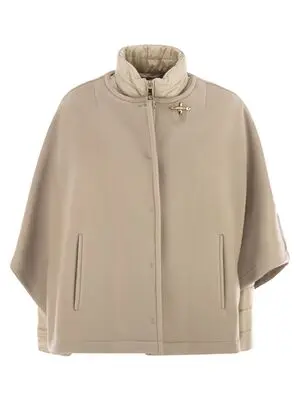 FAY FAY 3-in-1 Double-Sided Wool And Cashmere Cape With Removable Padded Jacket Multicolor