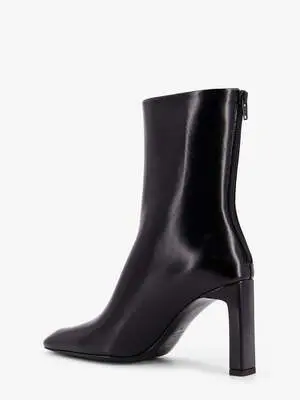 TOTEME Leather Ankle Boots With Zip Closure And Covered Heel