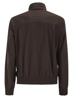 Brunello Cucinelli Nylon Jacket With Detachable Hood - Brown