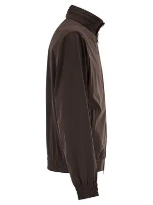Brunello Cucinelli Nylon Jacket With Detachable Hood - Brown