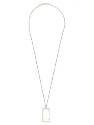 MAISON MARGIELA Four Stitches Pendant Necklace - Silver