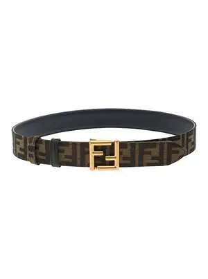 Fendi Reversible Ff Logo Buckle Leather Belt - Multicolor