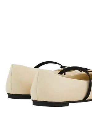 FERRAGAMO Two Tone Vara Plate Ballerinas