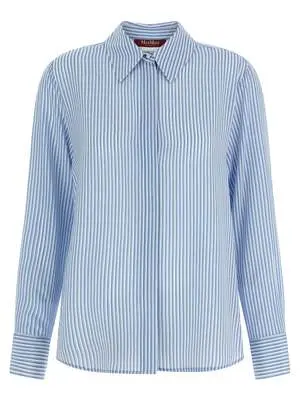 Max Mara Mstflirt Striped Silk Shirt