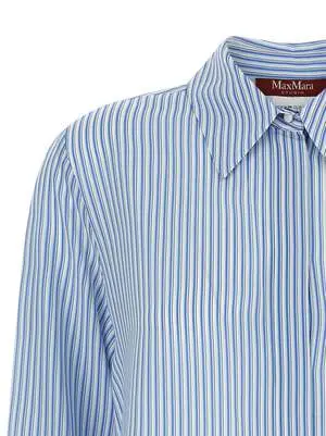 Max Mara Mstflirt Striped Silk Shirt